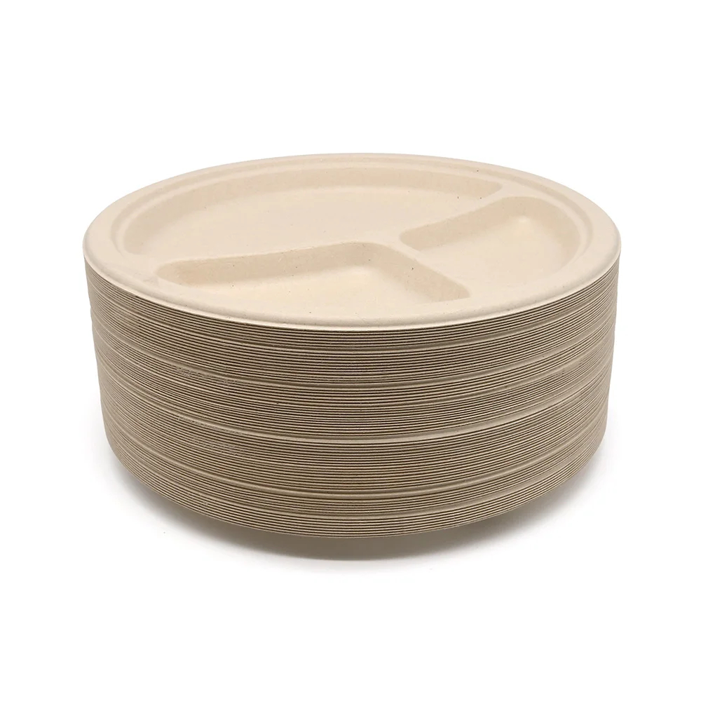 100% biodegradable bamboo paper disposable plates | Authentic Manufacturing