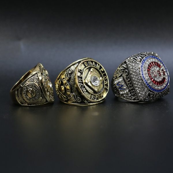 Chicago Cubs World Series Championship Ring Set - 1907, 1908 & 2016 ...