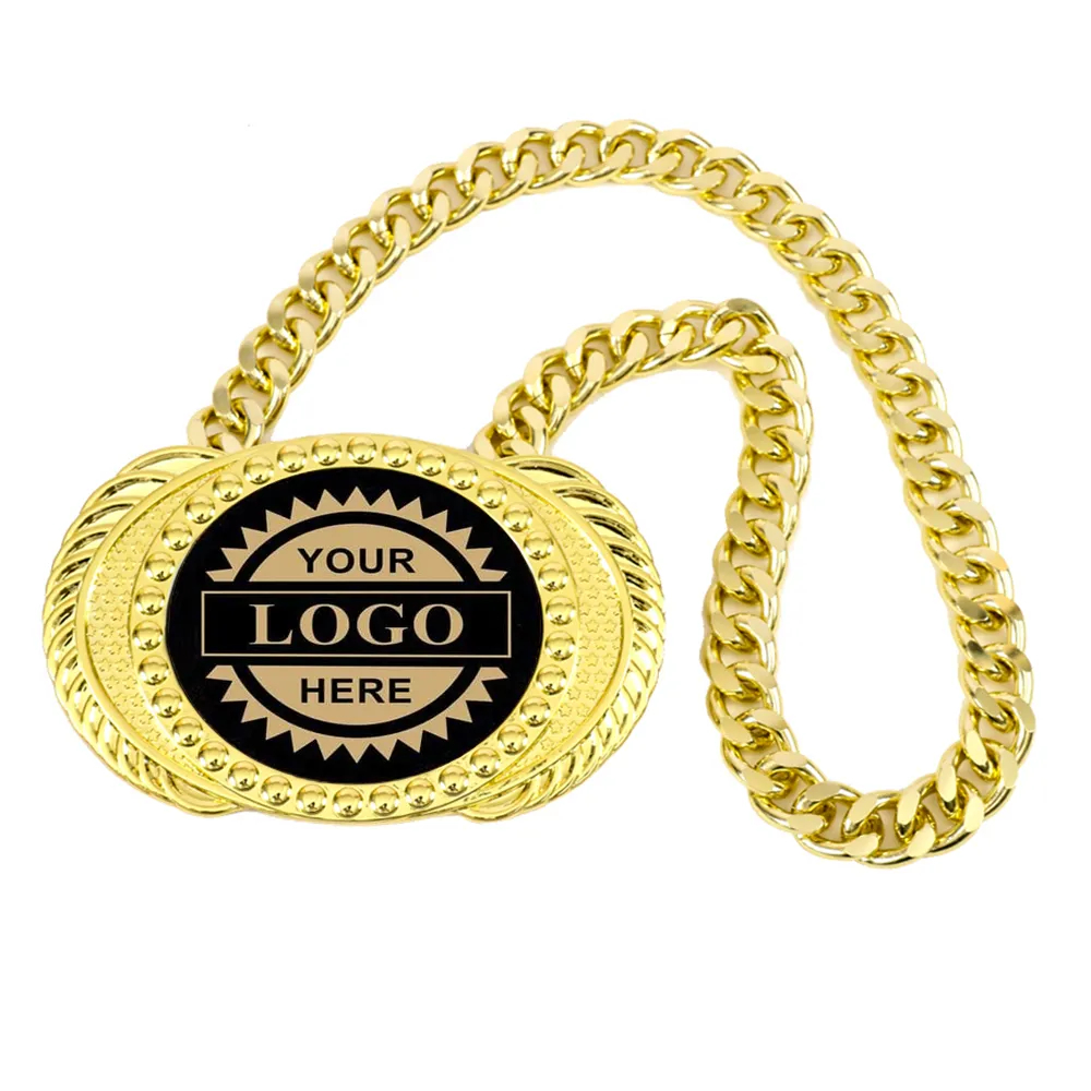 Personalized Gold Turnover Chain - Customizable Sports Jewelry ...