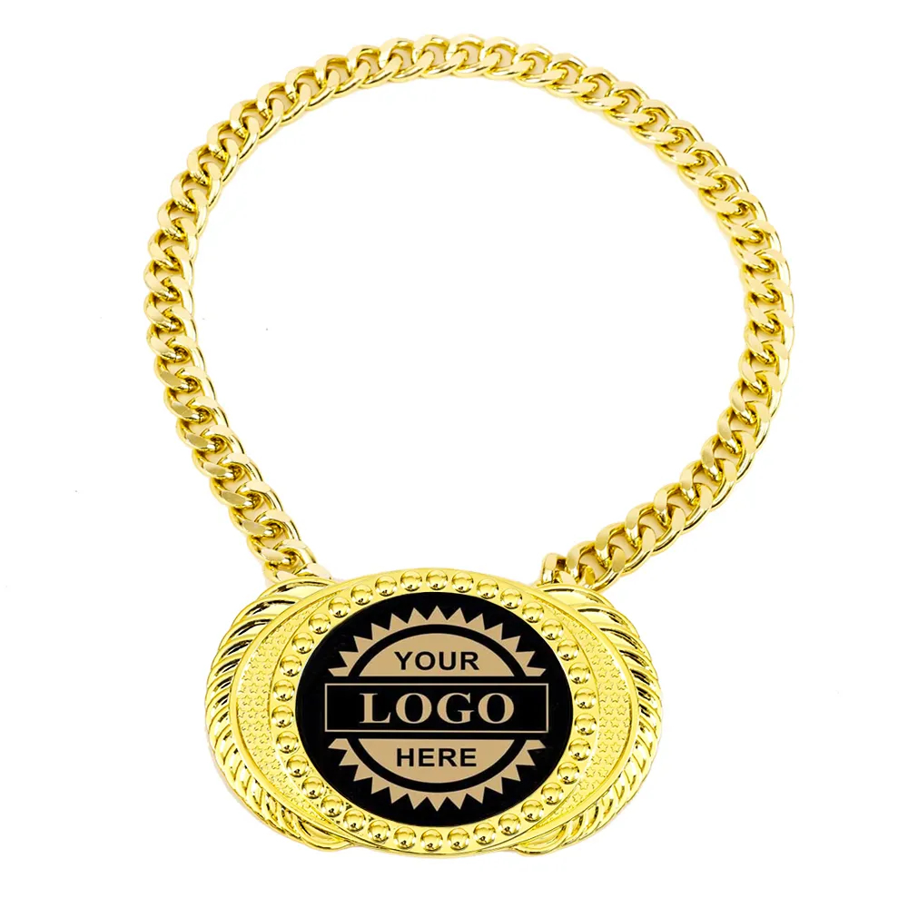 Personalized Gold Turnover Chain - Customizable Sports Jewelry ...