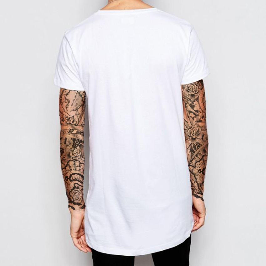 Extended Longline Striped Men's T-Shirt | Streetwear Hipster Homme Tee ...