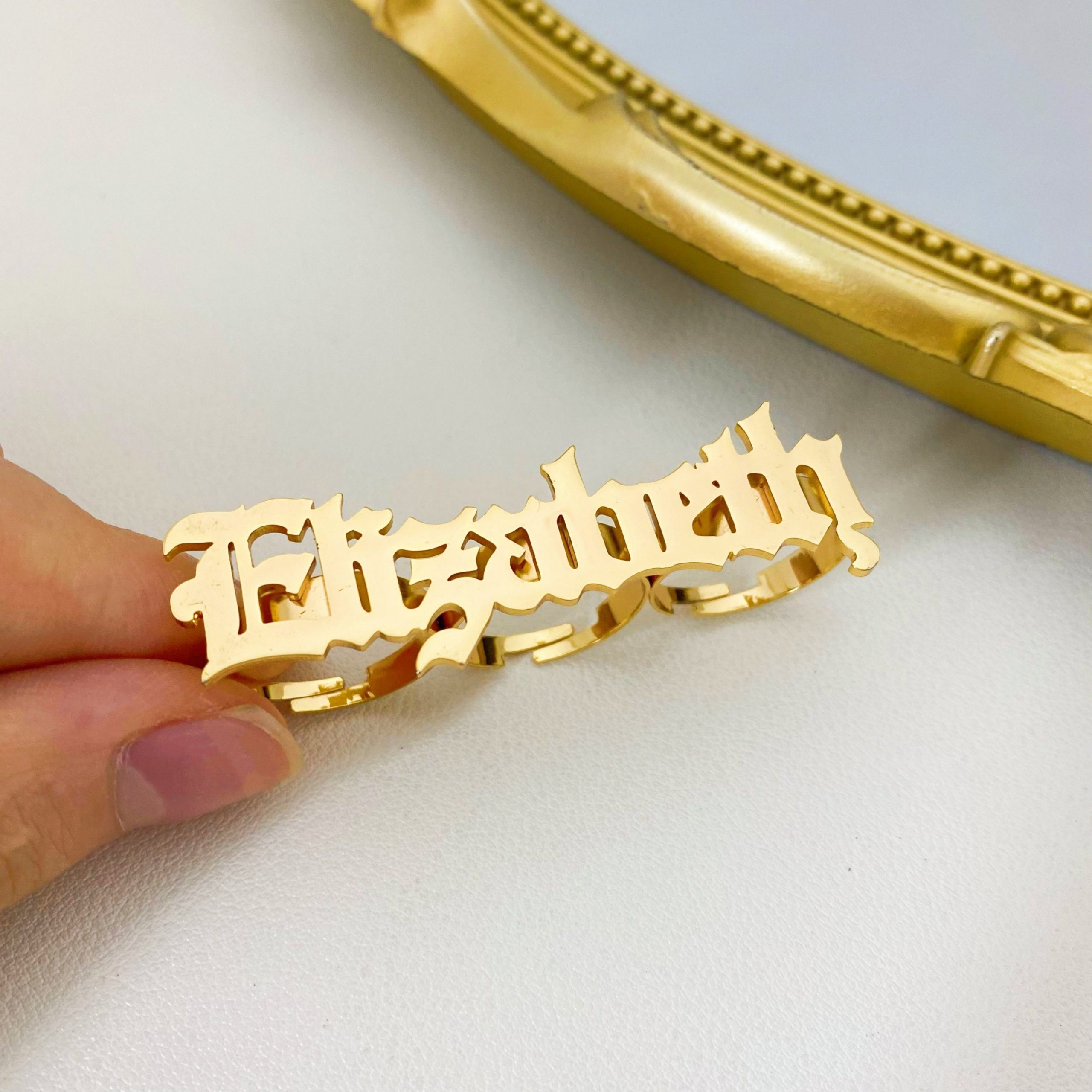 Custom Engraved Multi-Finger Ring - Personalized Statement Jewelry ...